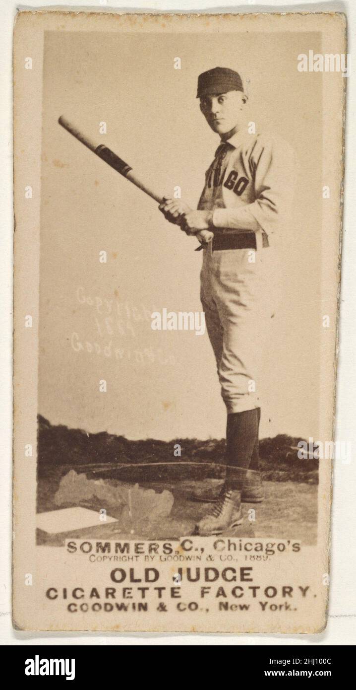 Sommers, Catcher, Chicago, from the Old Judge series (N172) for Old ...