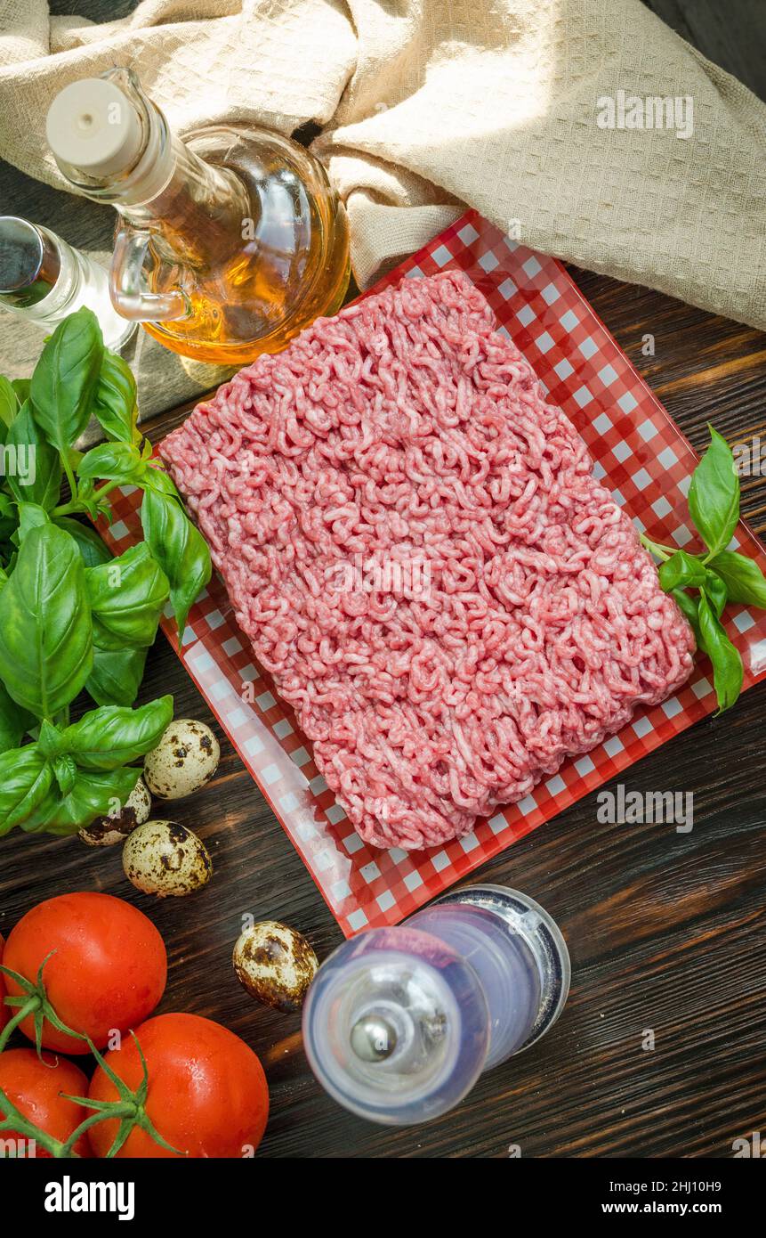Cooking process with ground beef hi-res stock photography and images ...
