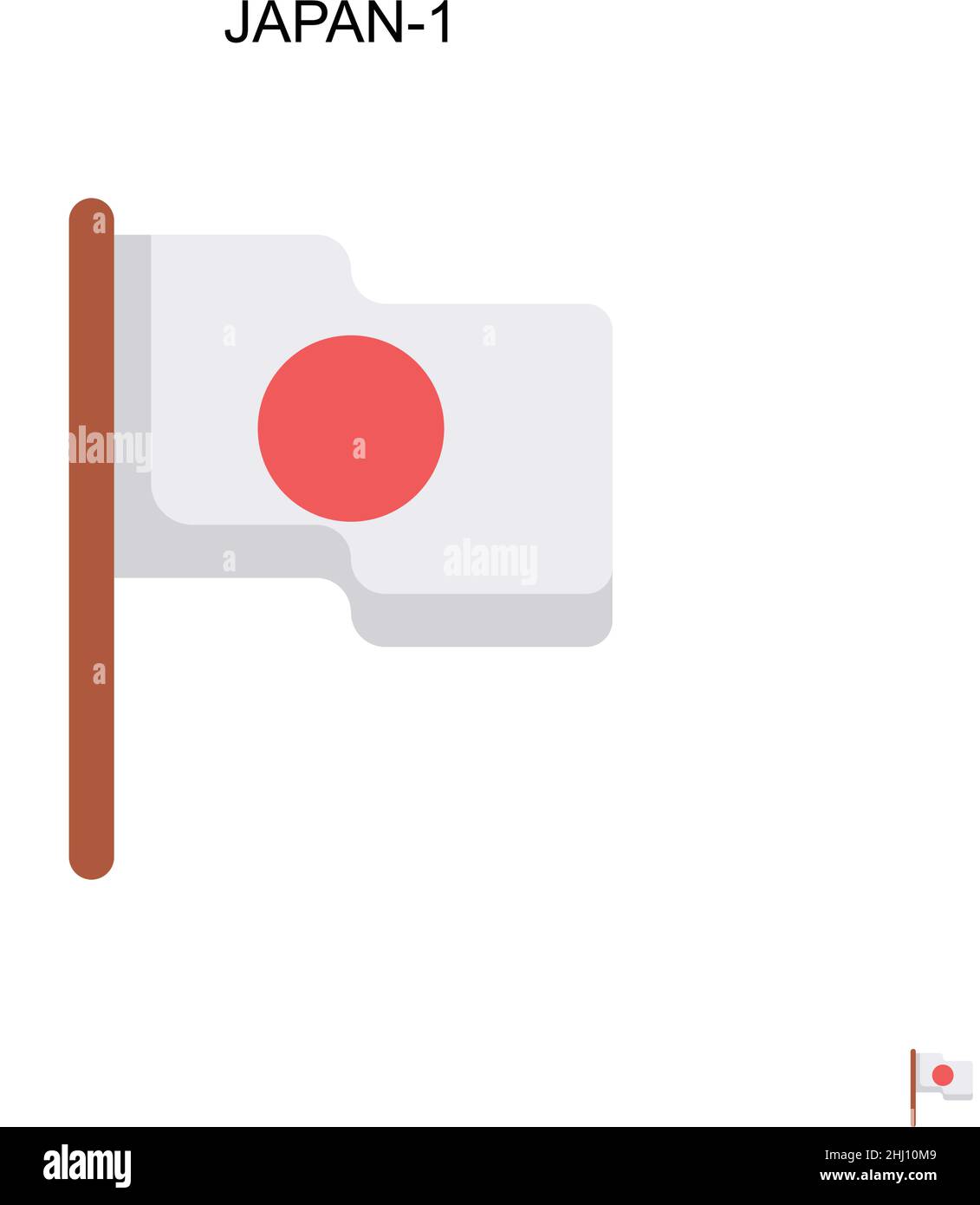 Japan-1 Simple vector icon. Illustration symbol design template for web ...