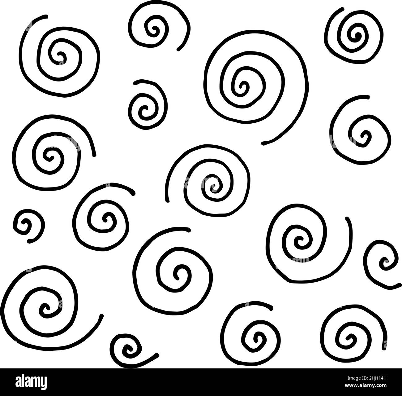 Simple Black And White Swirls