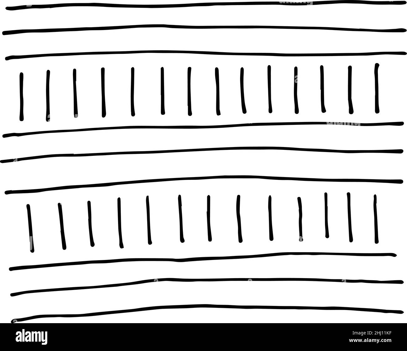 Abstract hand drawn monochrome simple doodle vector pattern of group of ...