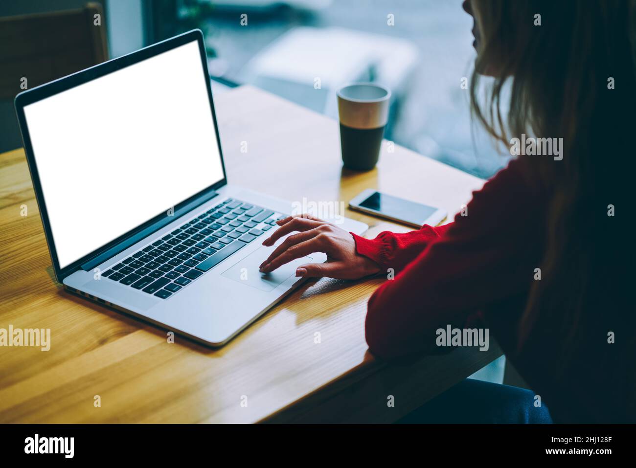 Side view crop anonymous female hi-res stock photography and images - Alamy