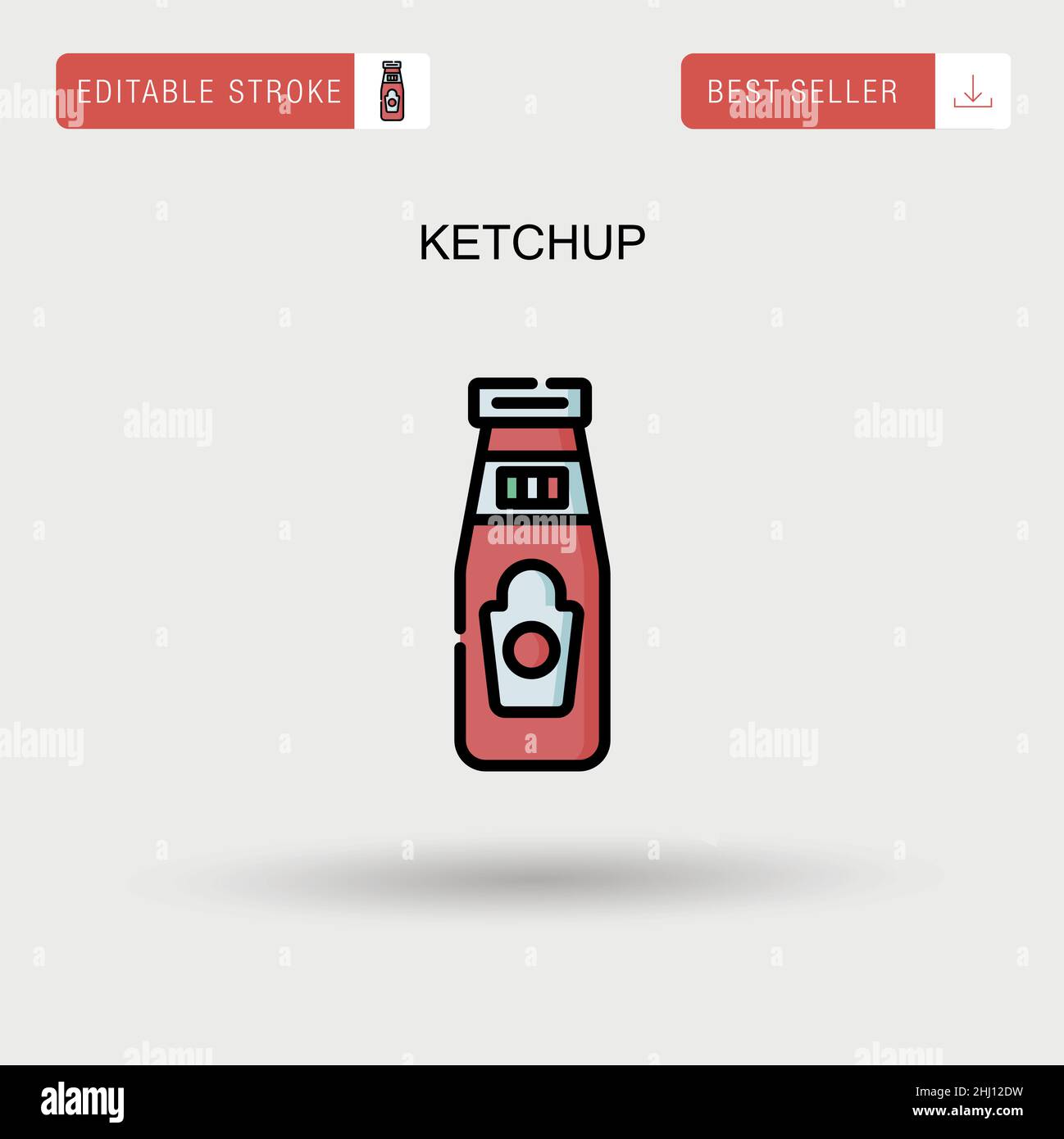 Ketchup Simple vector icon Stock Vector Image & Art - Alamy