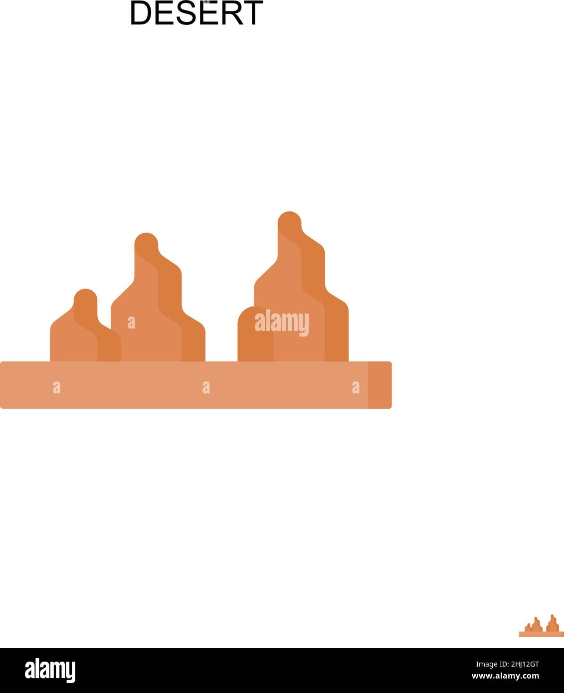 Desert Simple vector icon. Illustration symbol design template for web ...