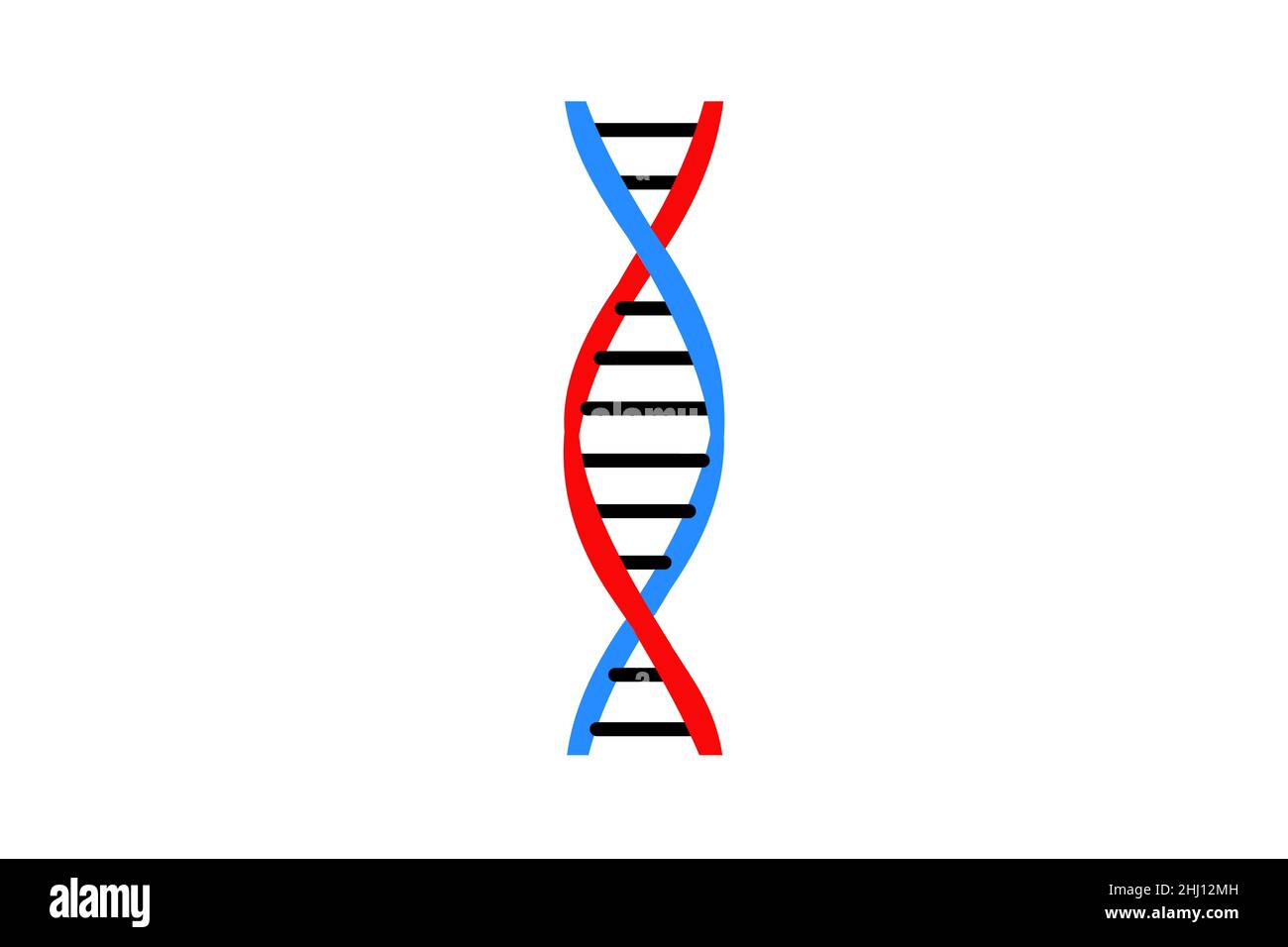 DNA structure isolated. Biology or biotechnology science abstract ...