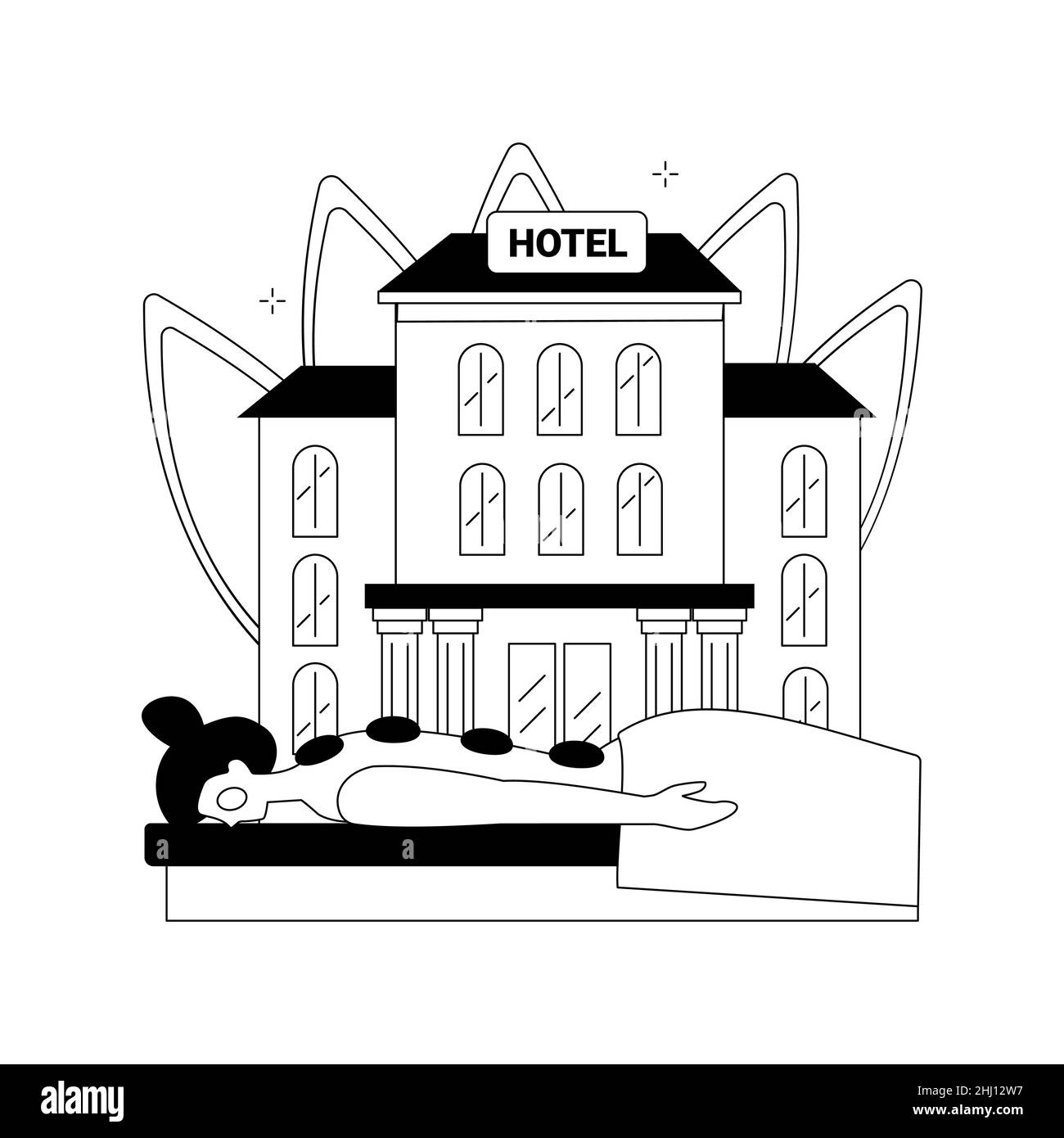 Wellness and spa hotel abstract concept vector illustration Stock ...