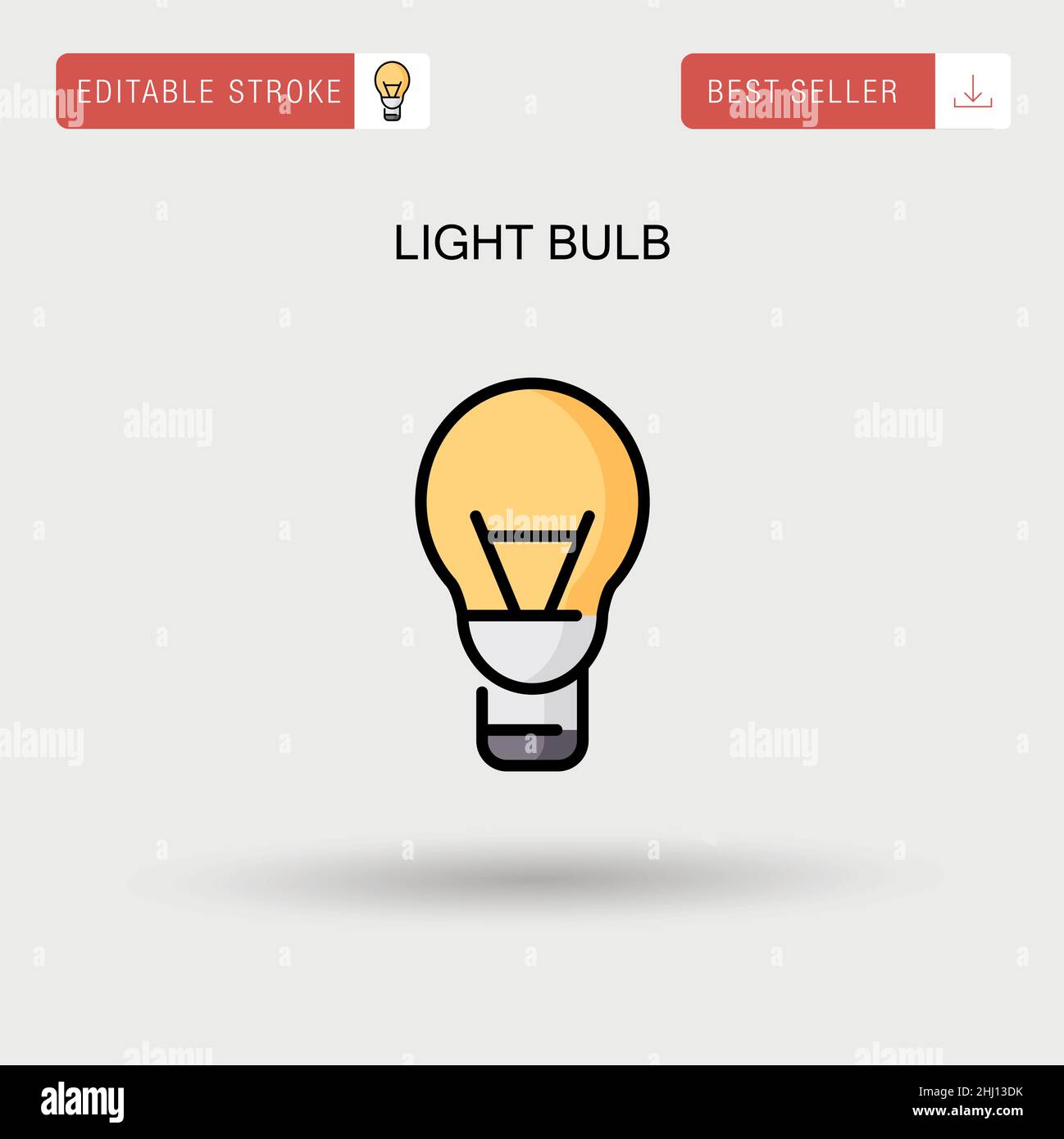 Light bulb Simple vector icon Stock Vector Image & Art - Alamy