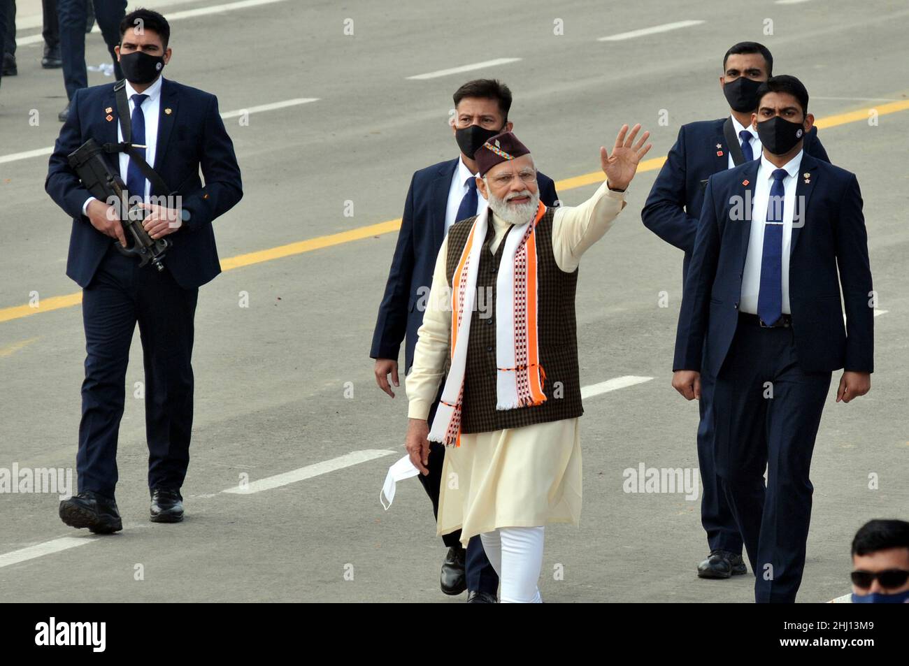 New Delhi, India on Jan. 26, 2022. Indian Prime minister Narendra Modi ...