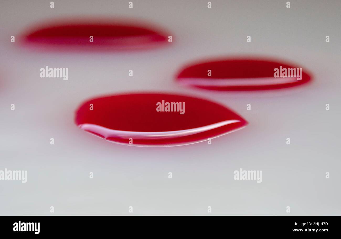 Red blood drops on white hi-res stock photography and images - Alamy