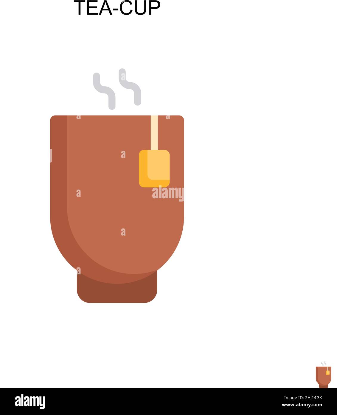 Tea-cup Simple vector icon. Illustration symbol design template for web ...