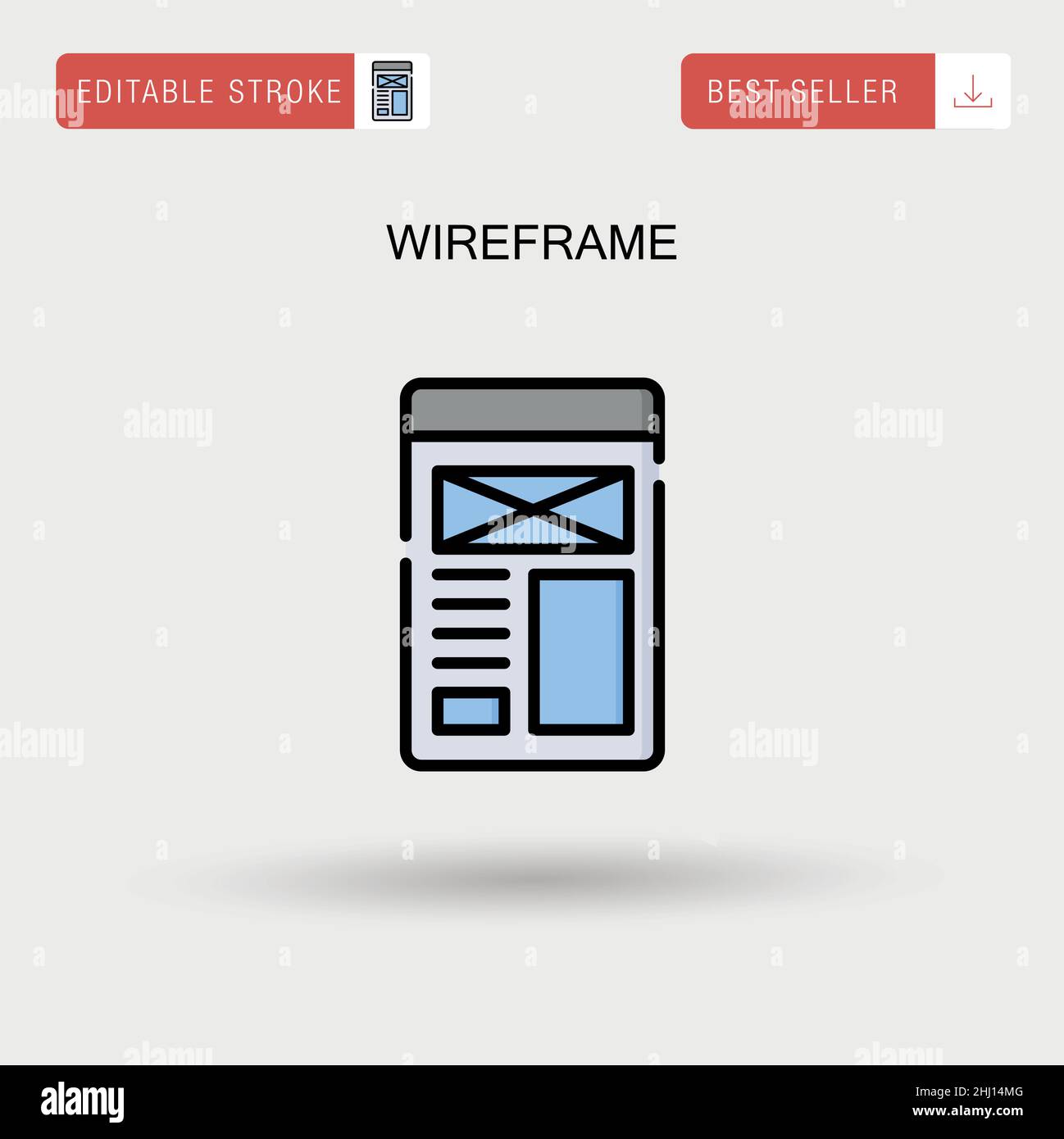 Wireframe Simple vector icon Stock Vector Image & Art - Alamy