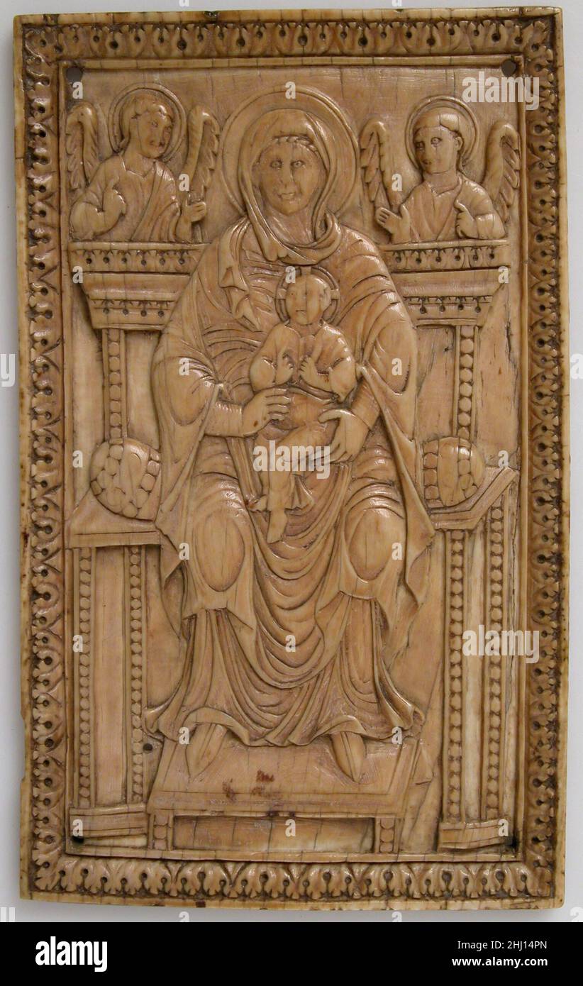 Plaque with Enthroned Virgin and Child 850–875 Carolingian This carving ...