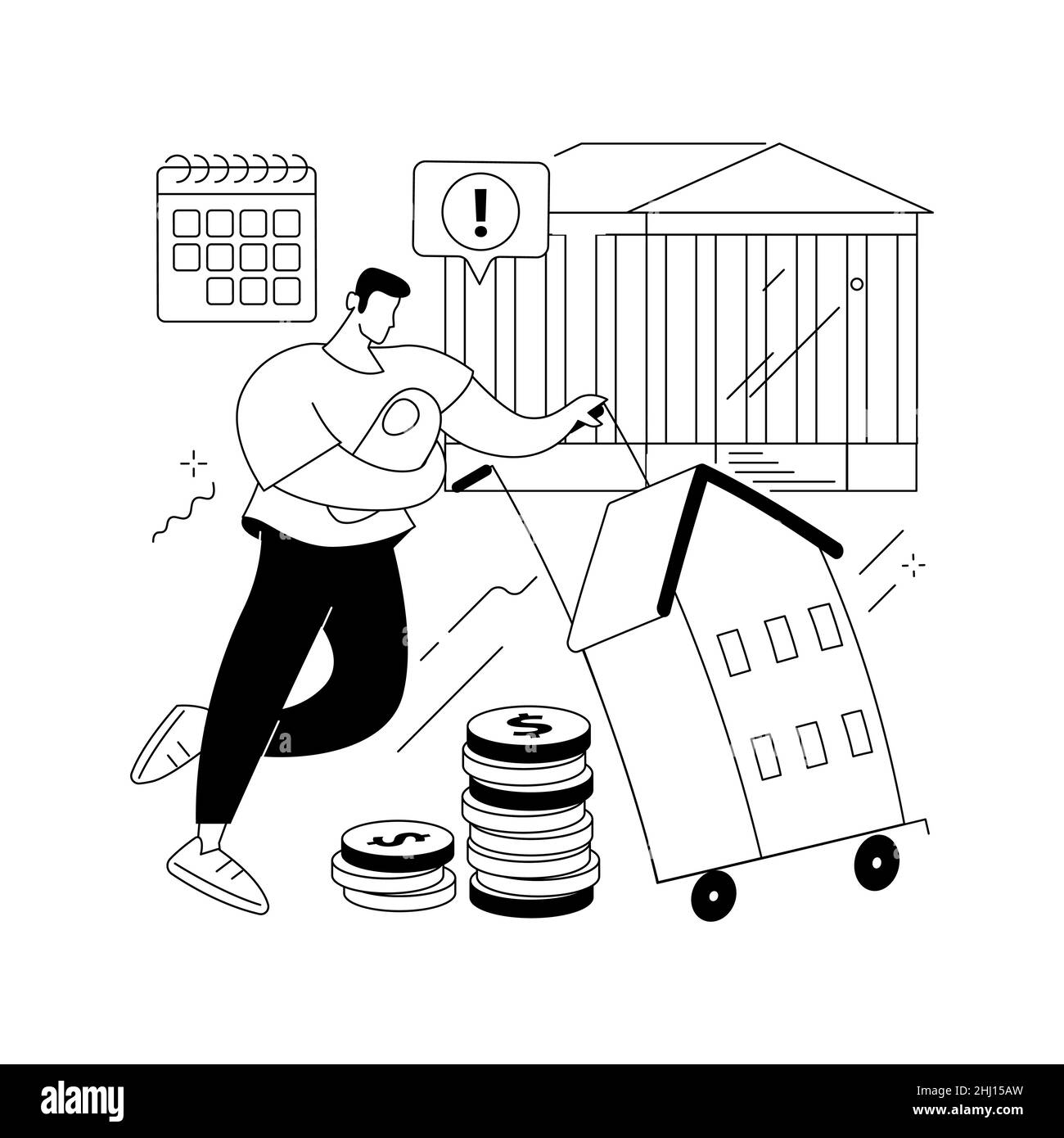 Debt burden abstract concept vector illustration Stock Vector Image ...