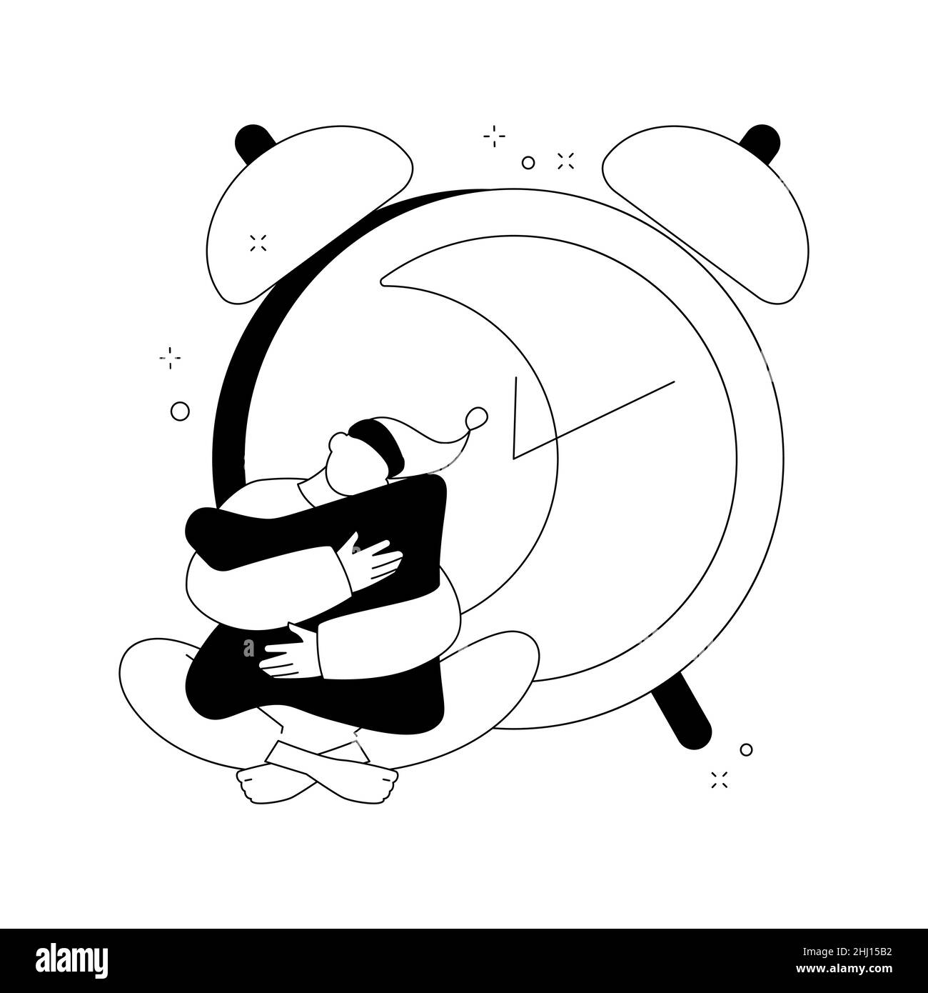 Sleep deprivation abstract concept vector illustration Stock Vector ...