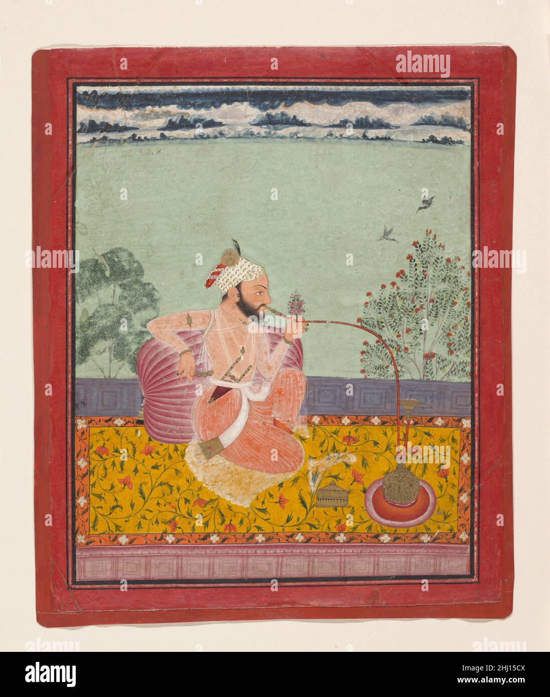A Raja Smoking a Hookah ca. 1690–1710 India (Rajasthan, Kota) By the ...