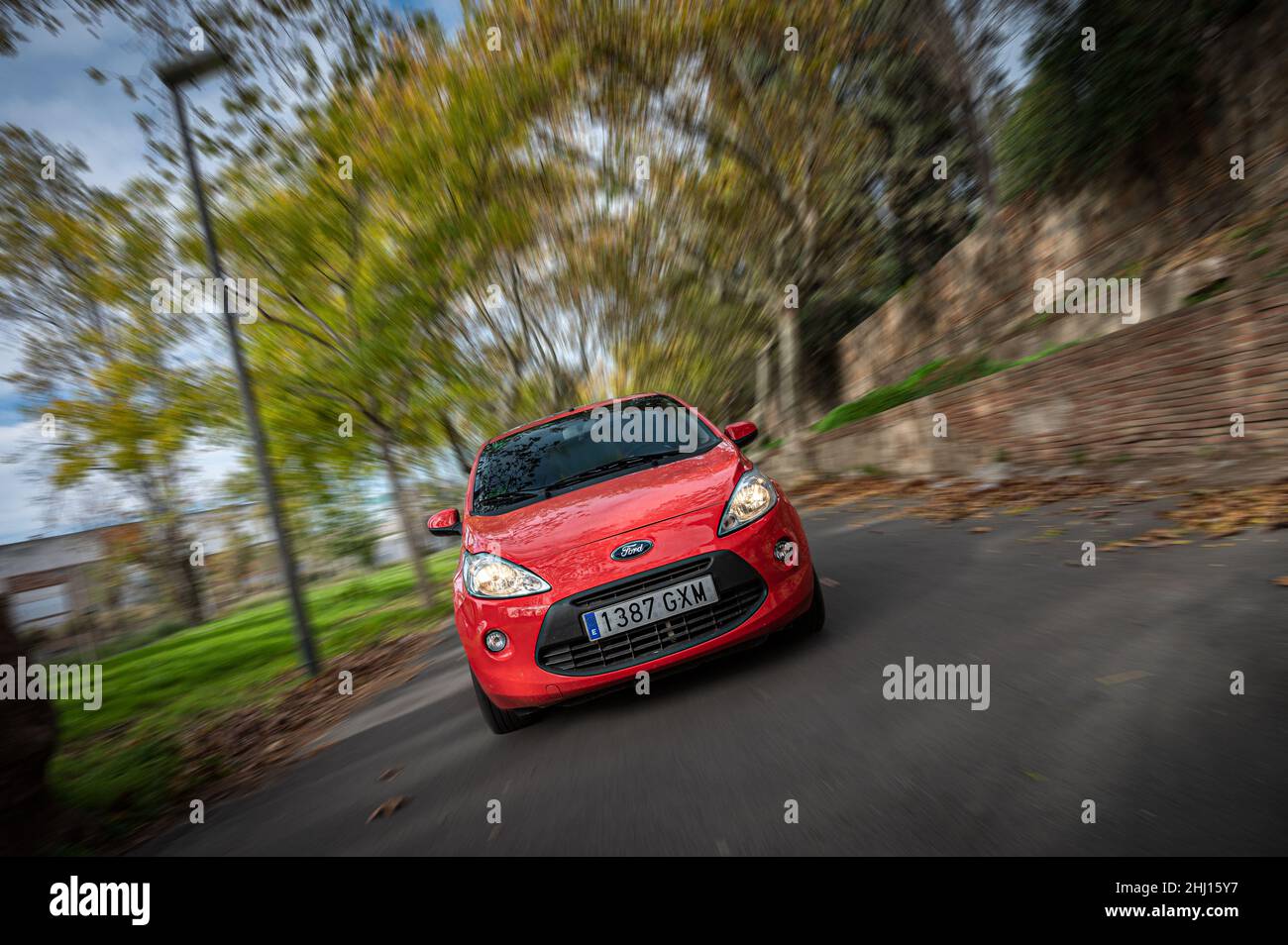Modern small red Ford Ka car outdoors Stock Photo - Alamy