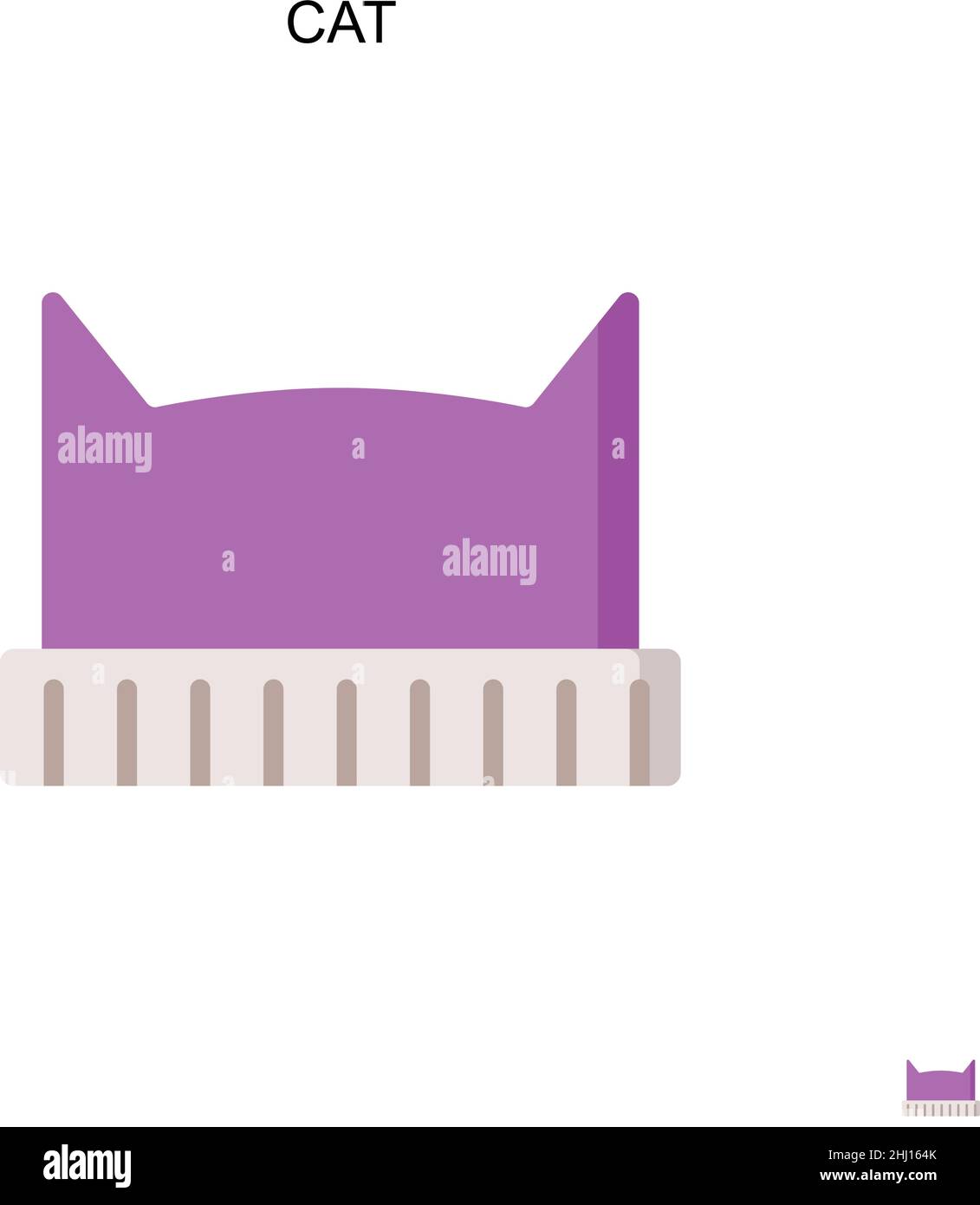 Cat Simple vector icon. Illustration symbol design template for web ...