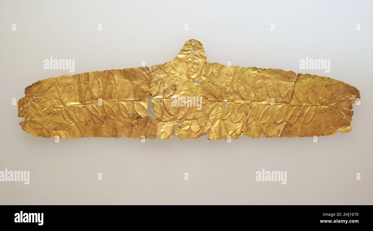 Frontlet of gold leaf. Frontlet of gold leaf. Gold. Gold and Silver ...