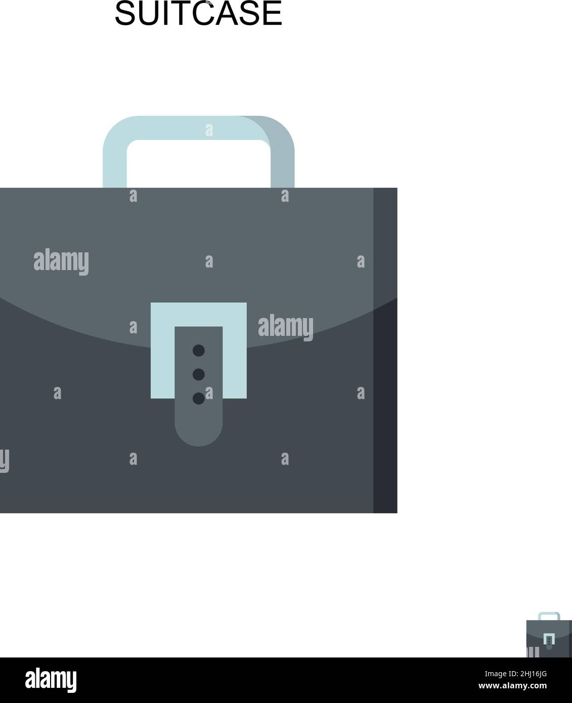 Suitcase Simple vector icon. Illustration symbol design template for ...
