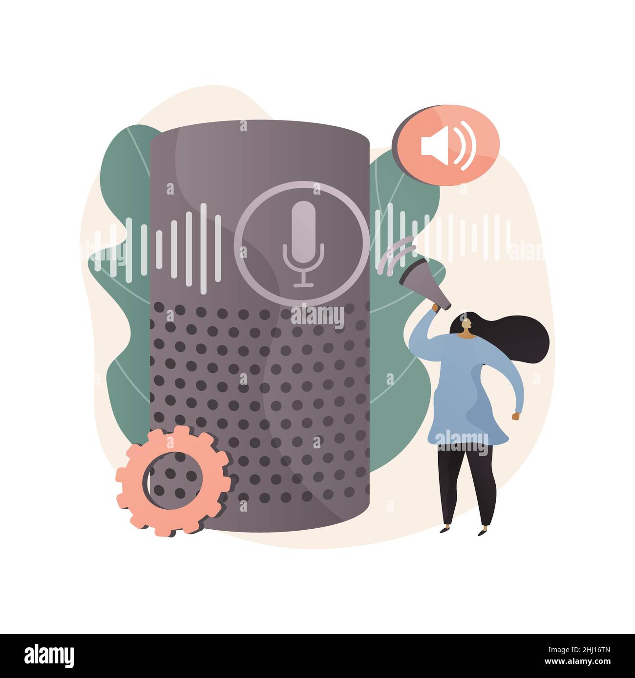 Voice control abstract concept vector illustration Stock Vector Image ...
