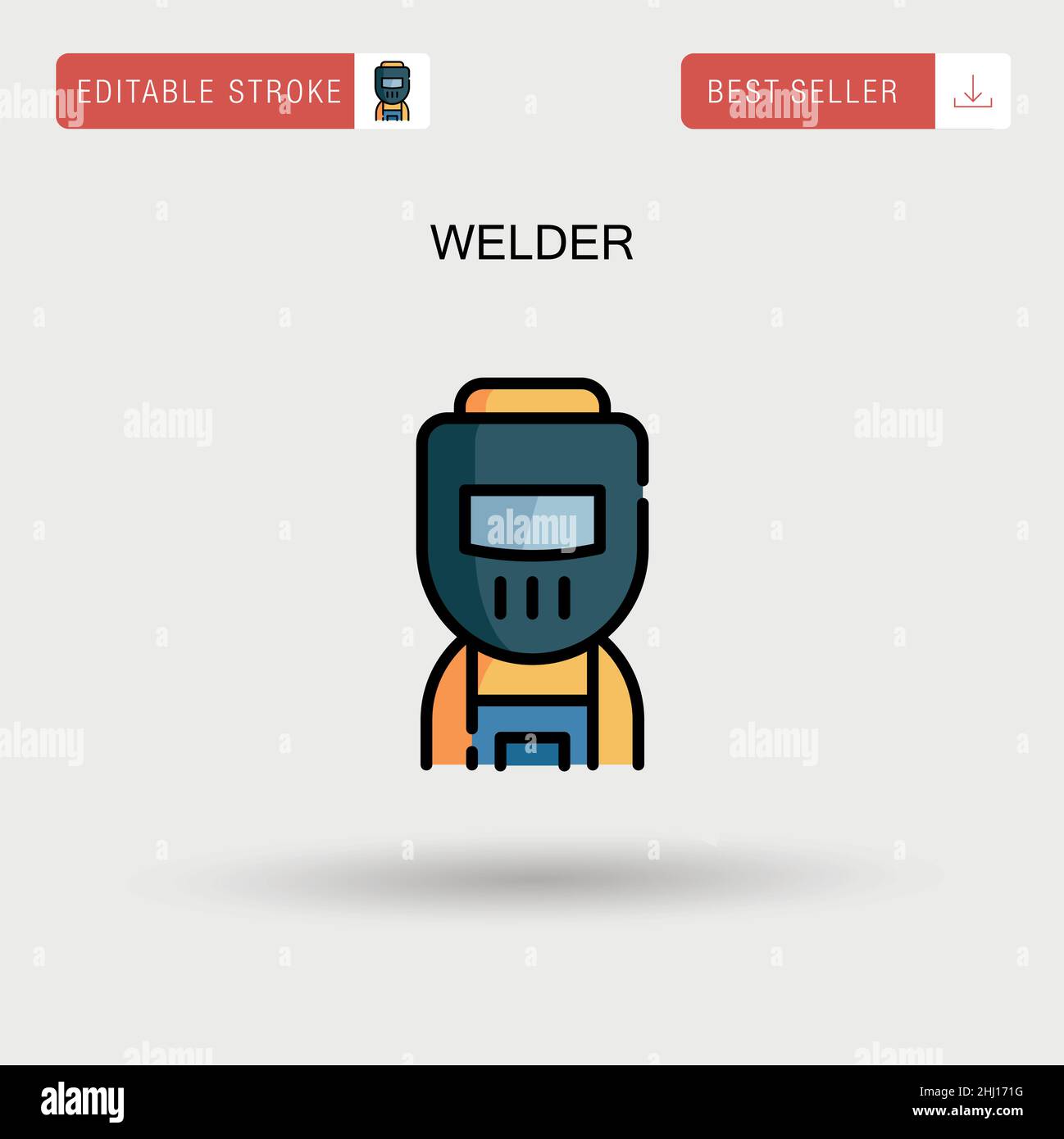 Welder Simple vector icon Stock Vector Image & Art - Alamy