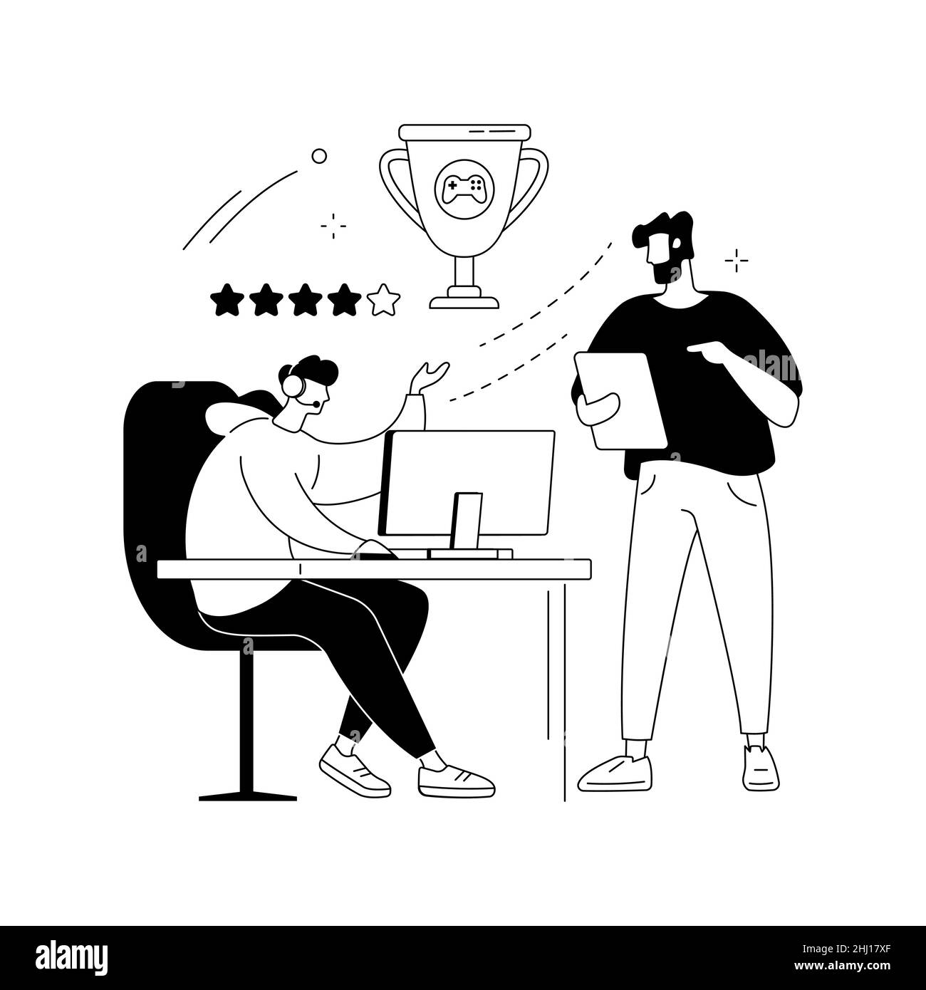 Esports coaching abstract concept vector illustration Stock Vector ...