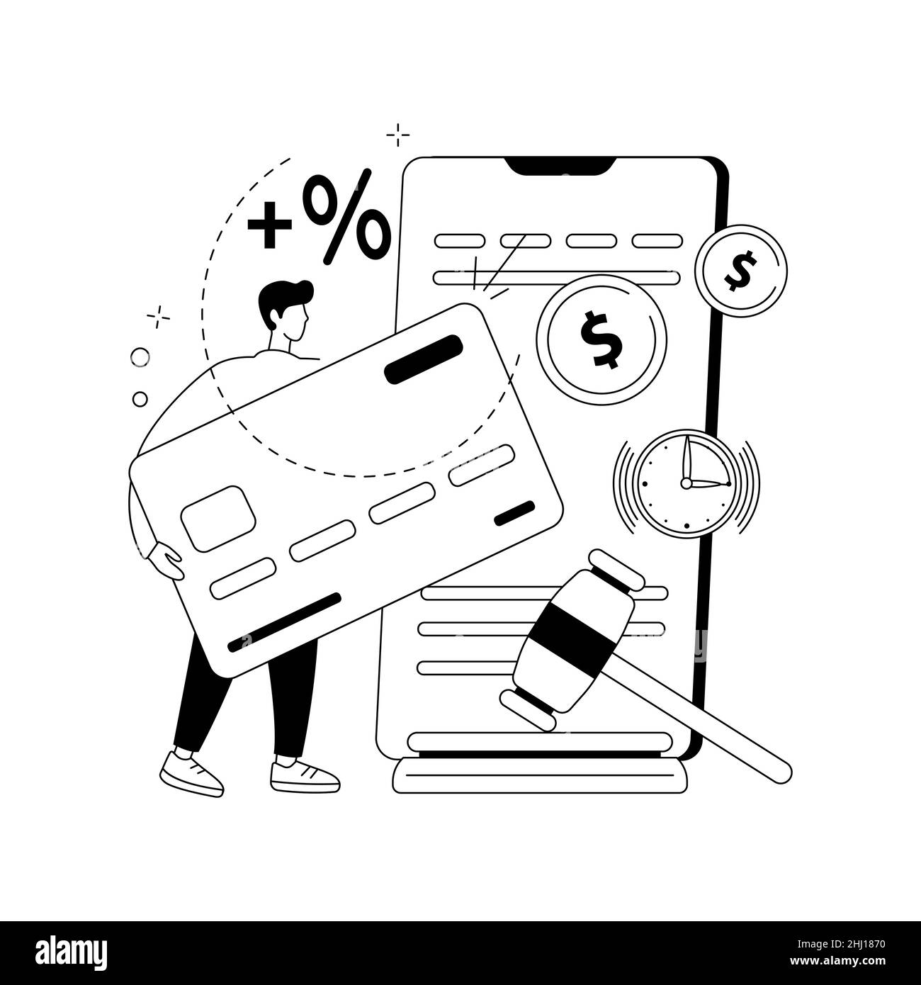 Pay penalties abstract concept vector illustration Stock Vector Image ...