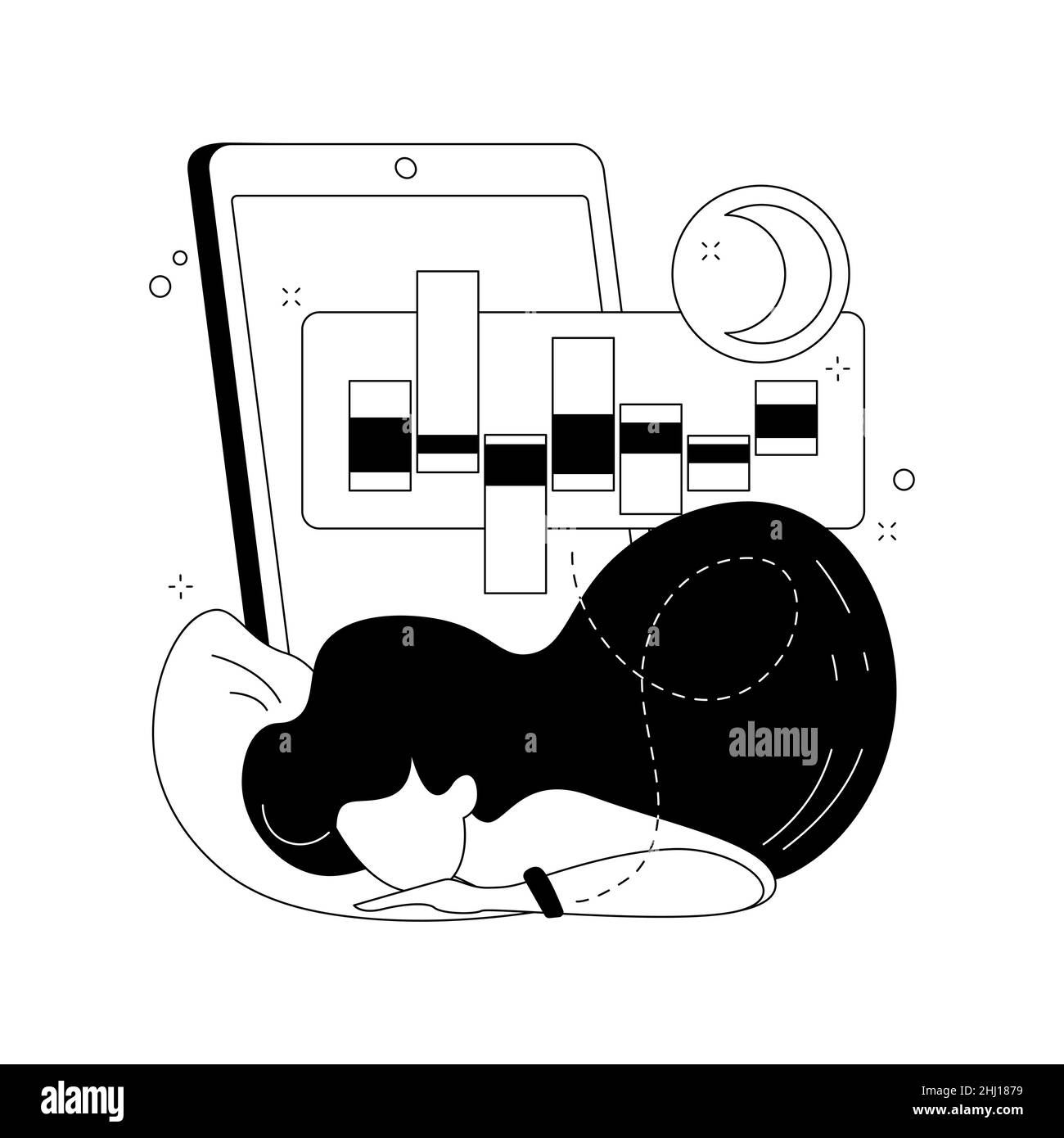 Sleep tracking abstract concept vector illustration Stock Vector Image ...