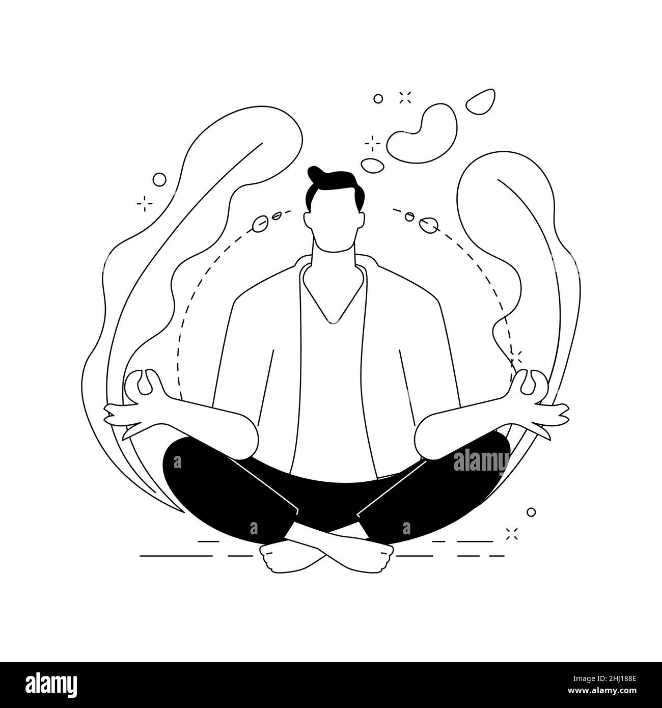 Mindfulness abstract concept vector illustration Stock Vector Image ...