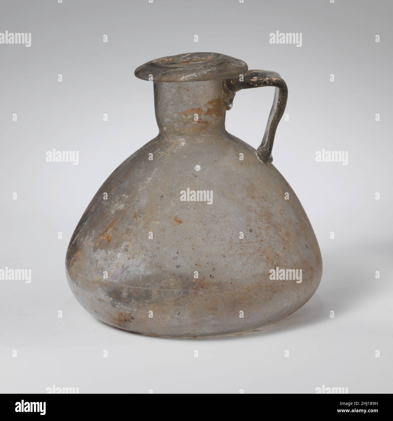 Glass jug 2nd–3rd century A.D. Roman, Cypriot Colorless with pale ...