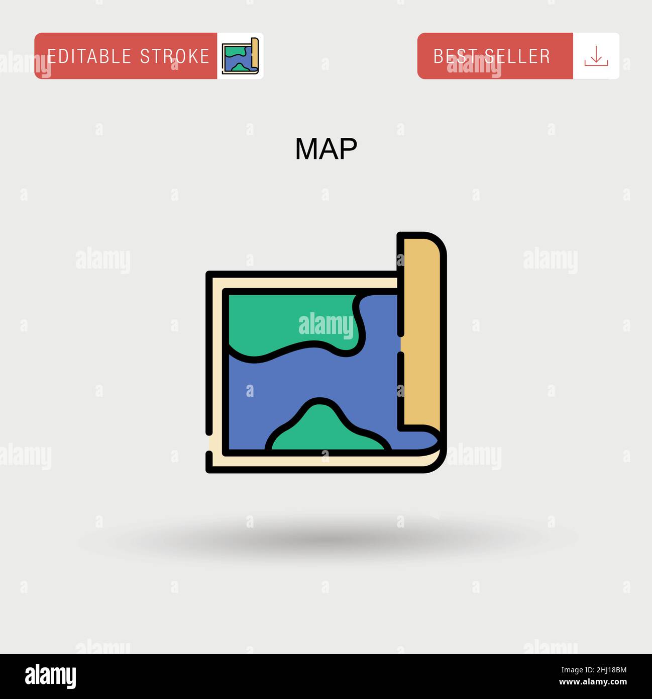 Map Simple vector icon Stock Vector Image & Art - Alamy