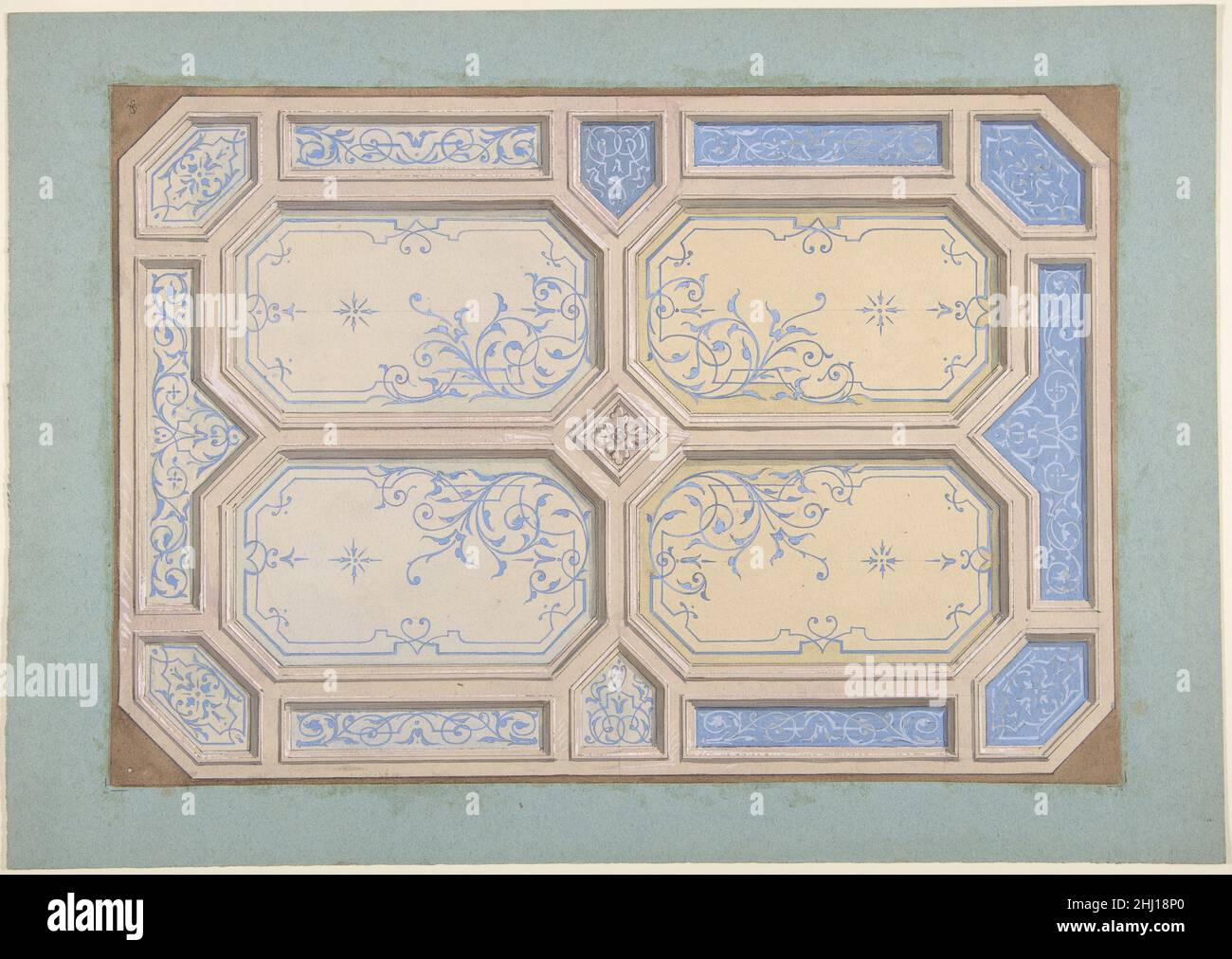 Design for Ceiling, Hôtel Hope 1867 Jules-Edmond-Charles Lachaise ...