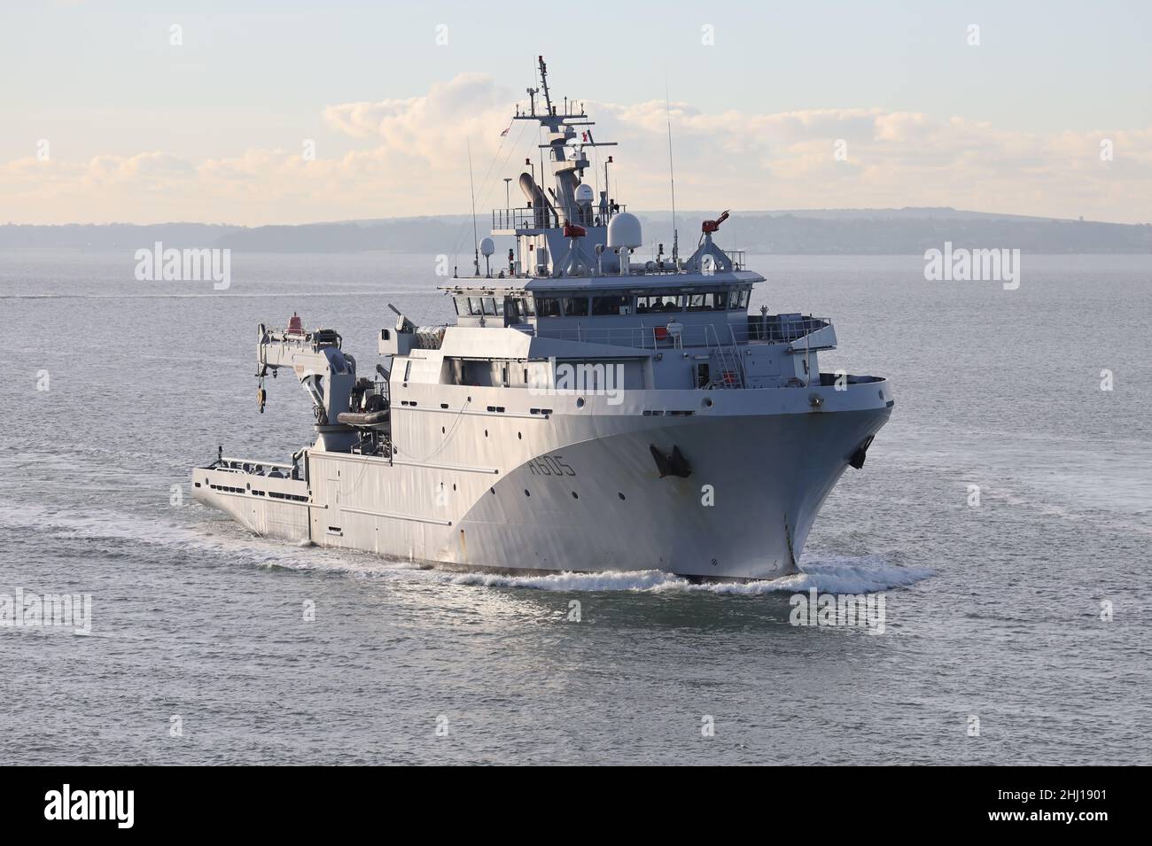 The French navy offshore support and maintenance vessel FS GARONNE ...