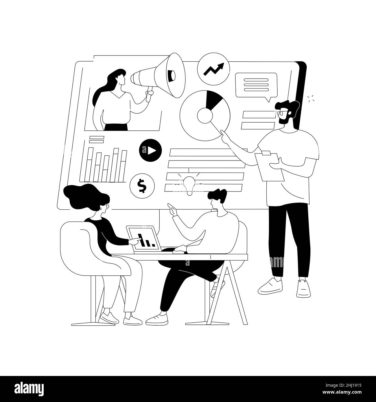 Marketing meetup abstract concept vector illustration Stock Vector ...