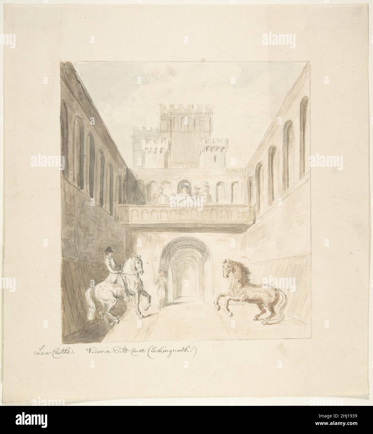Lea Castle, View in Tilt-Court, Facing North ca. 1816 Attributed to ...