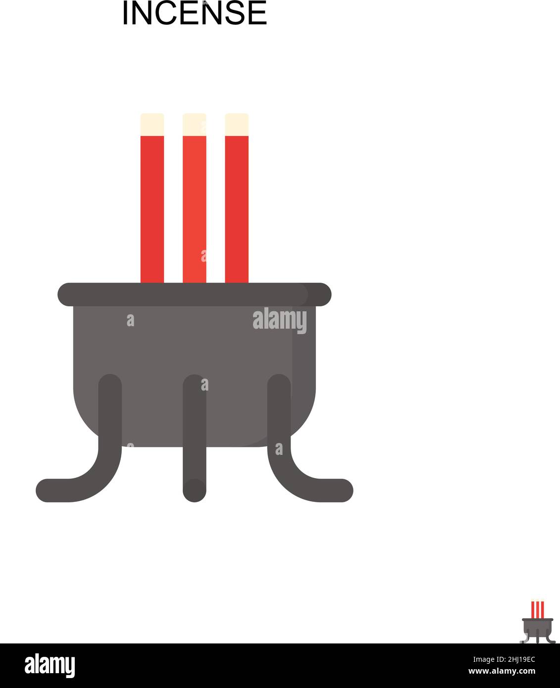 Incense Simple vector icon. Illustration symbol design template for web ...