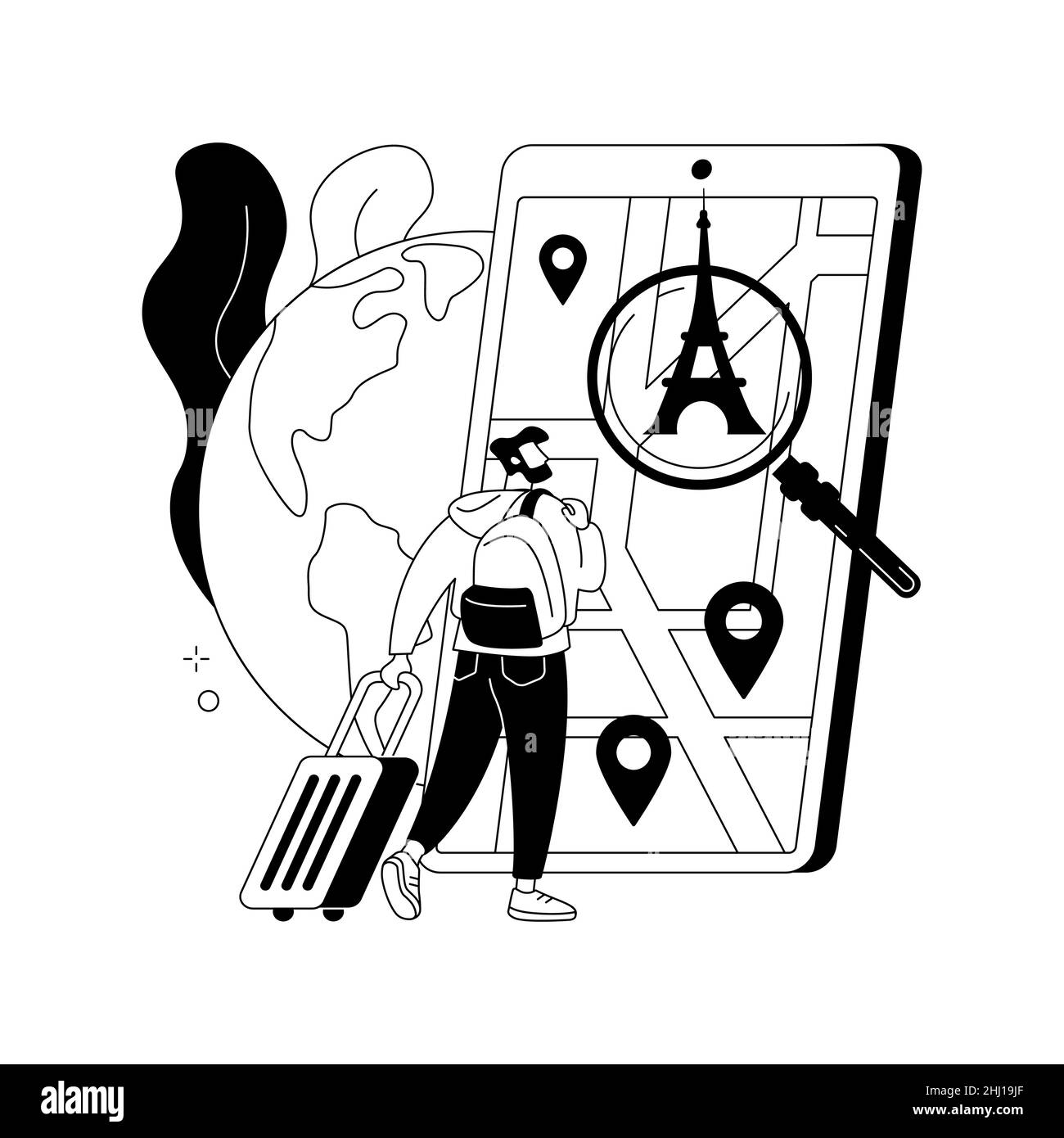 Tour navigator abstract concept vector illustration Stock Vector Image ...