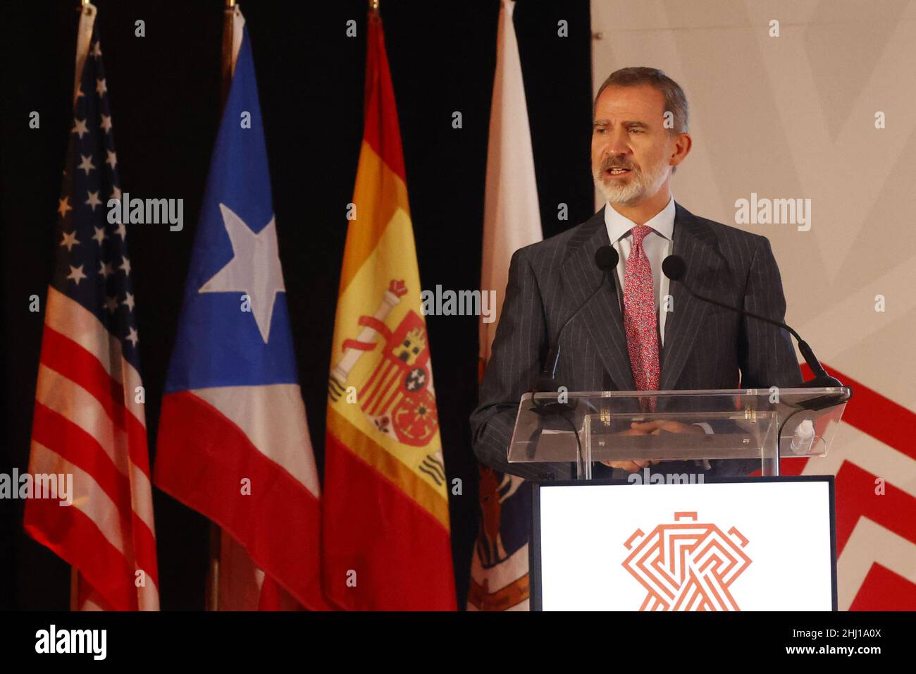 25-01-2022 Rico King Felipe during the Spain and Puerto Rico Business ...
