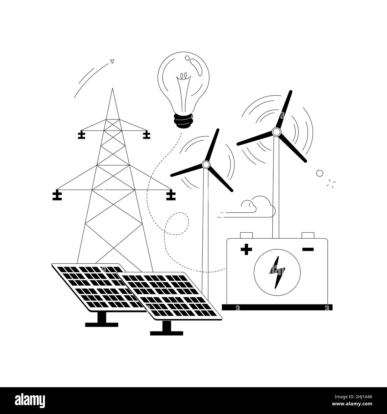 Energy storage abstract concept vector illustration Stock Vector Image ...