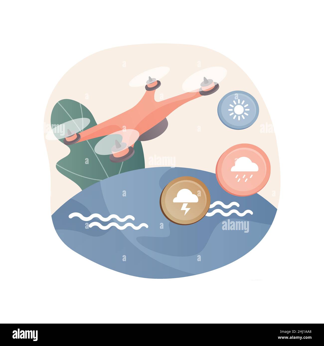 Meteorology drones abstract concept vector illustration Stock Vector ...