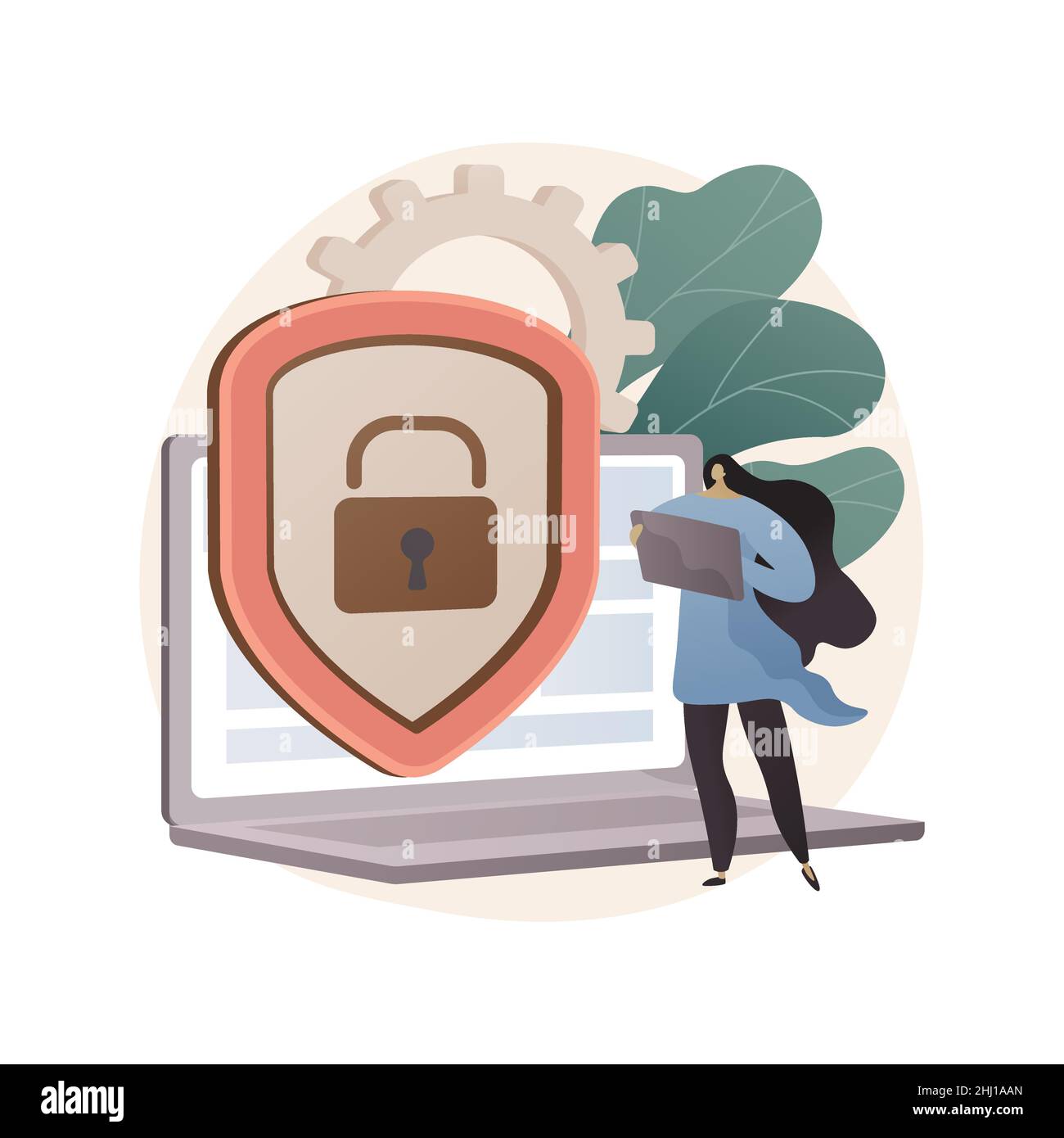 Cyber security risk management abstract concept vector illustration ...
