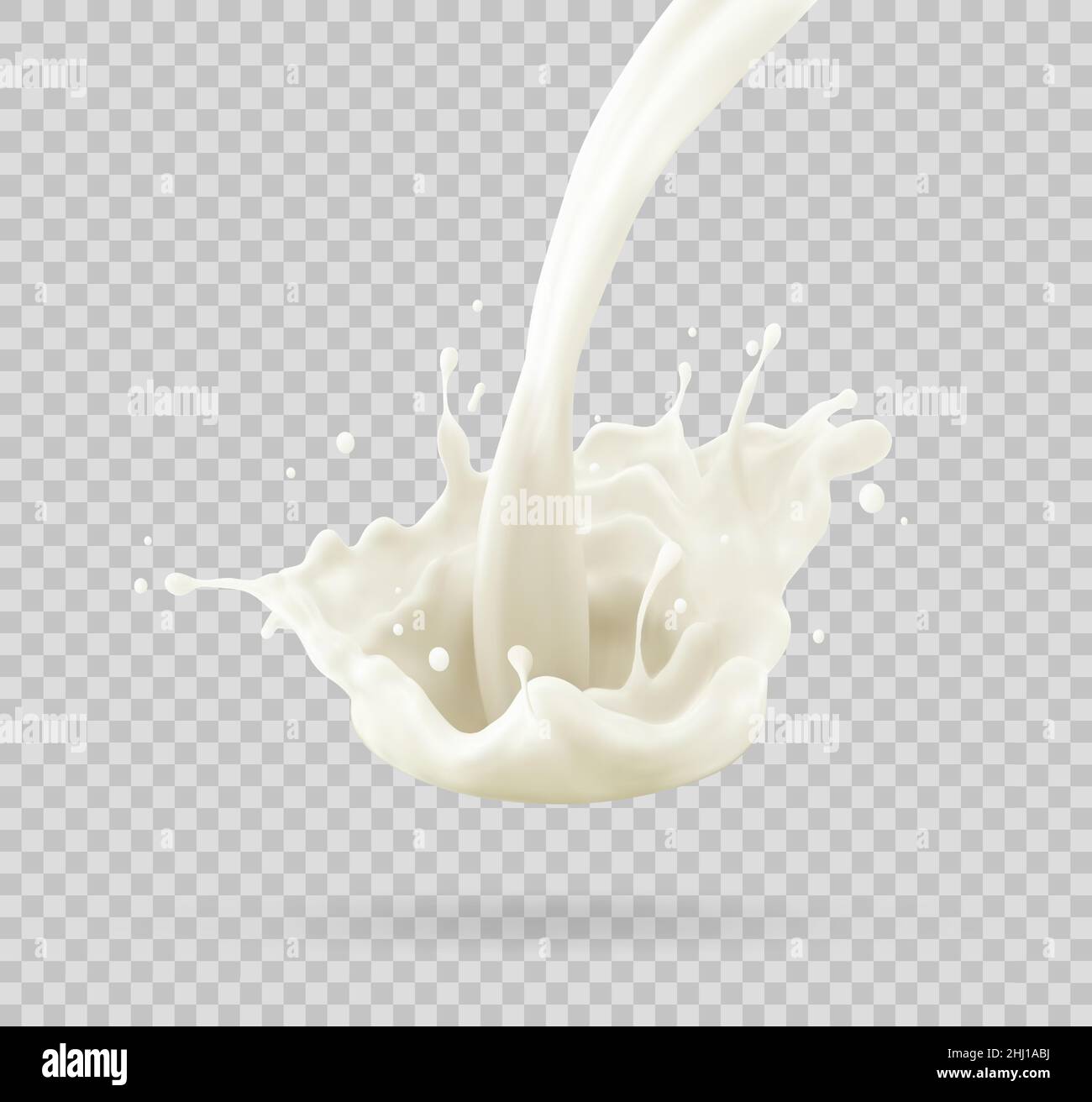 Milk jet, milky splash, vector realistic liquid white splash on isolated background. 3d ...