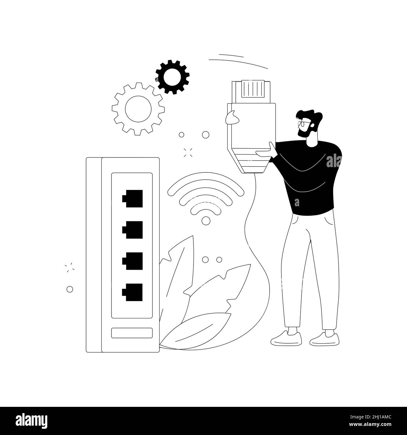 Ethernet Connection Abstract Concept Vector Illustration Stock Vector Image And Art Alamy