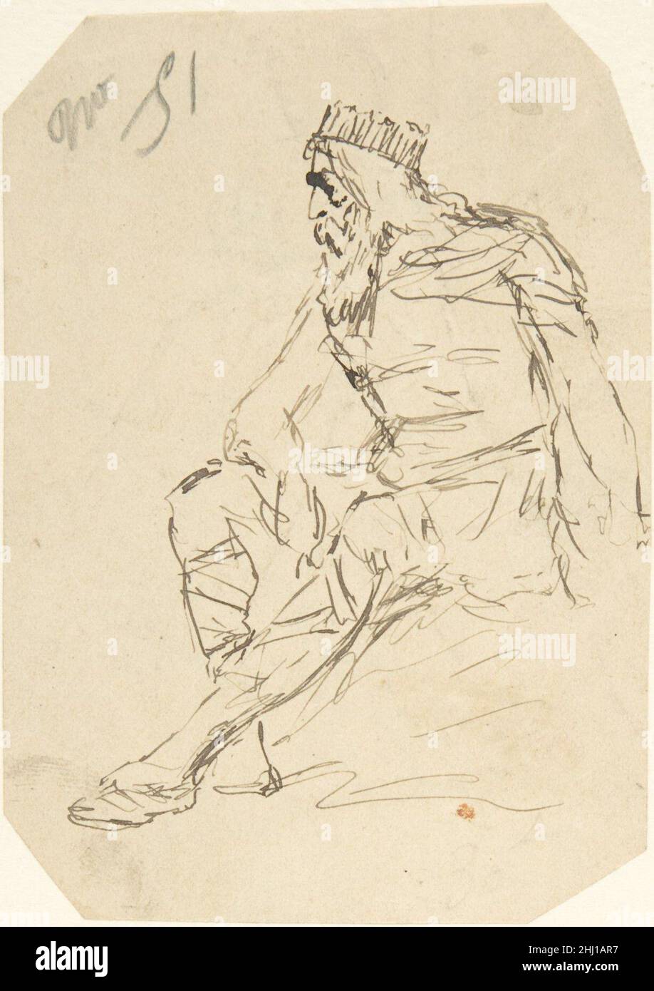 Study of a King Rodolphe Bresdin French. Study of a King 343465 Stock ...