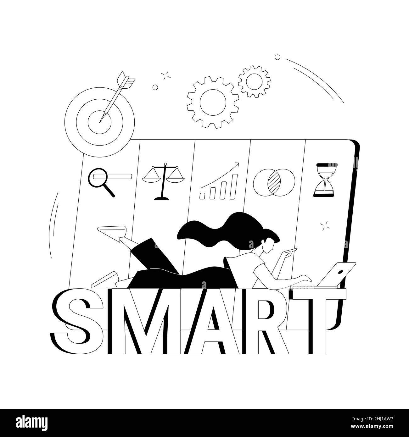 SMART Objectives abstract concept vector illustration Stock Vector ...