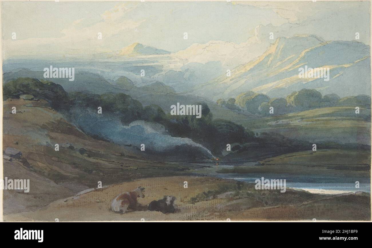 Cattle Resting in a Mountainous Landscape, Bengal ca. 1808–12 George ...