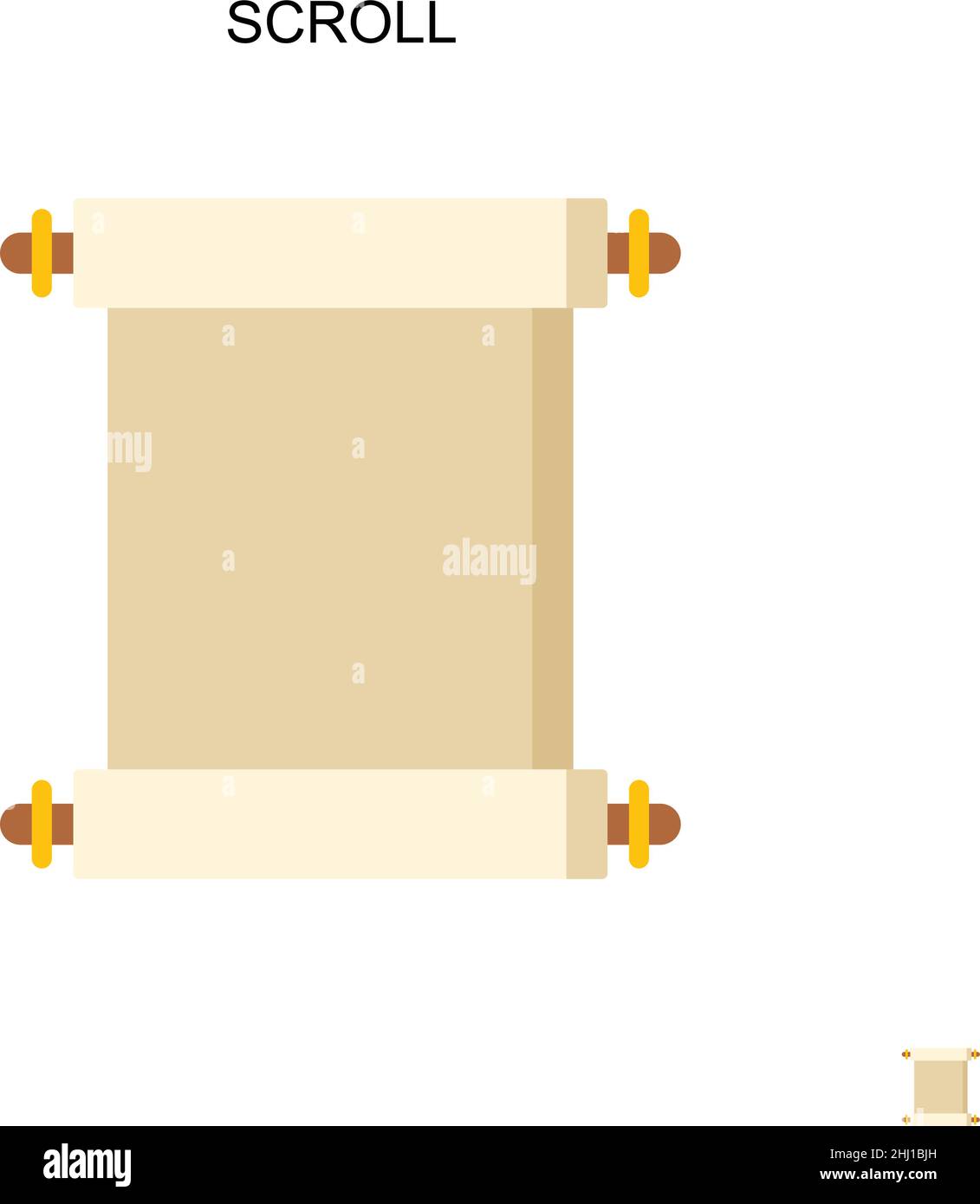 Scroll Simple vector icon. Illustration symbol design template for web ...