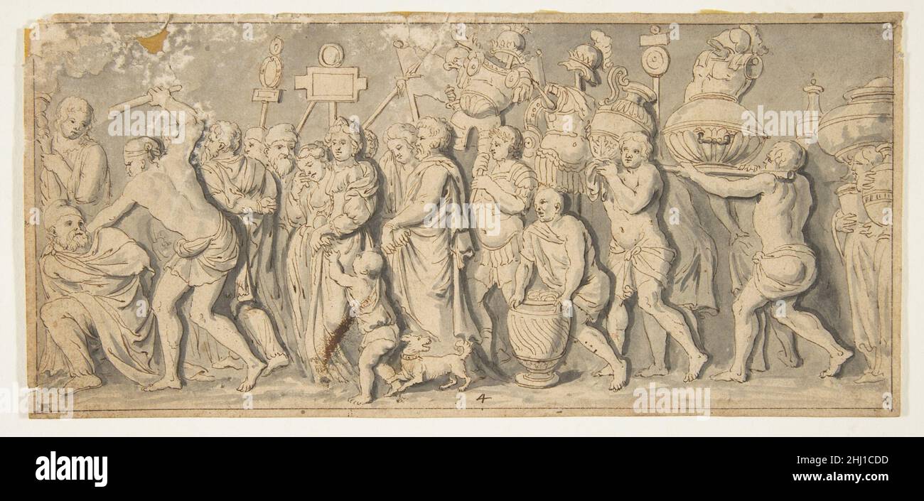 Design for a Roman Procession 18th century Attributed to Anonymous ...