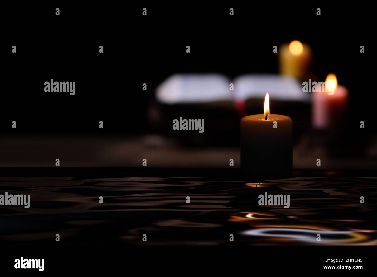 The soft candle and the Bible are comfortable and stable, making them ...