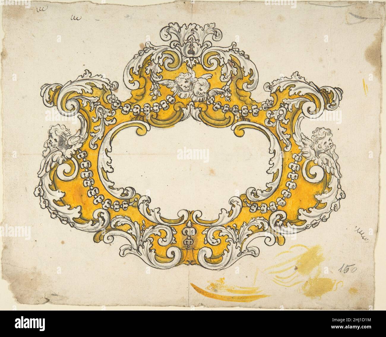 Rococo Cartouche with Cherubs 18th century Anonymous, Italian ...